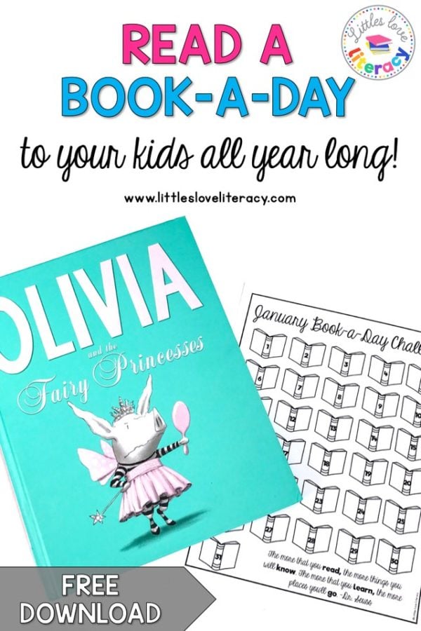 Free Book-a-Day Reading Challenge for Kids - Littles Love Learning