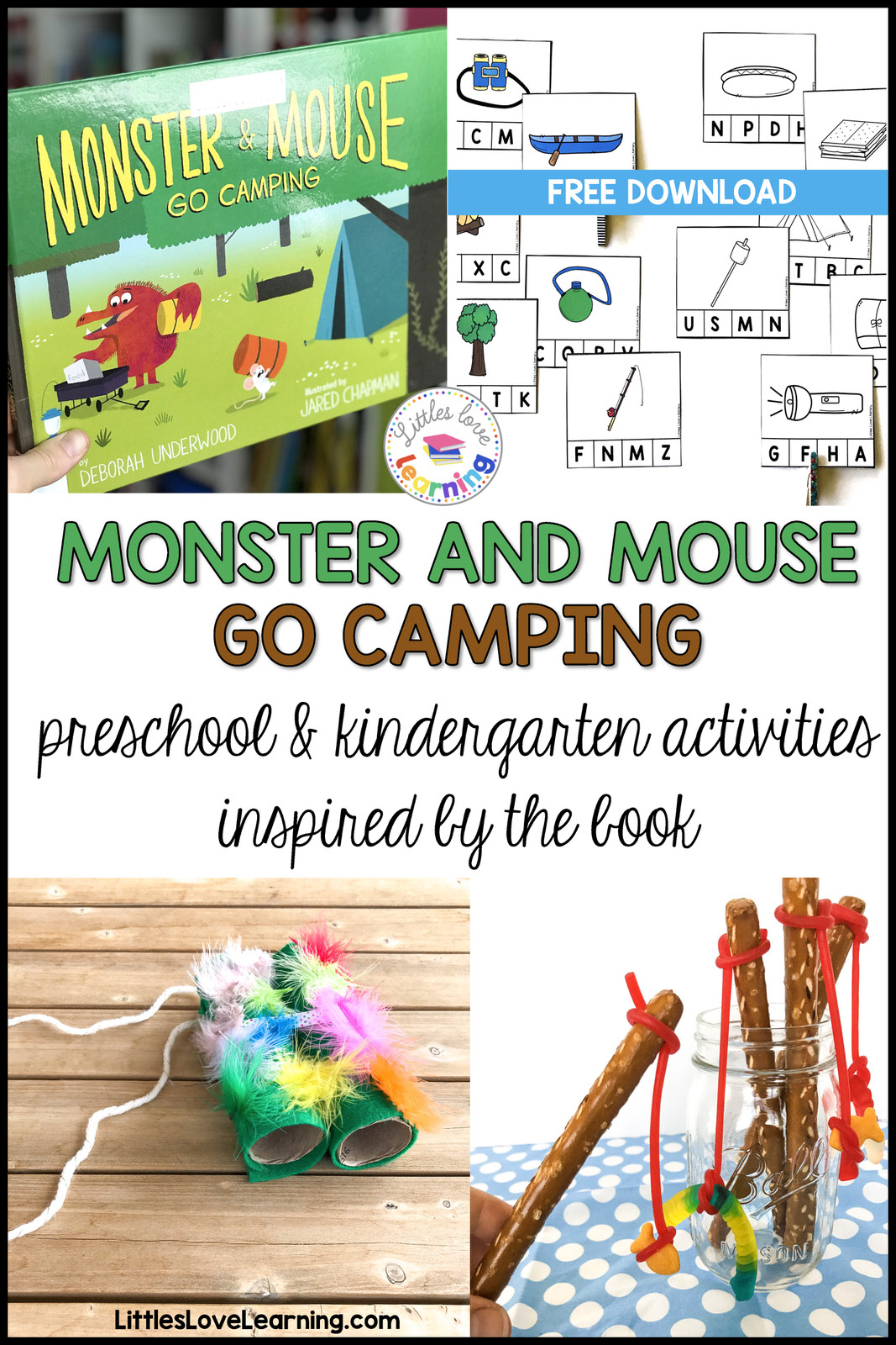The Most Fun Monster and Mouse Go Camping Activities for Preschoolers