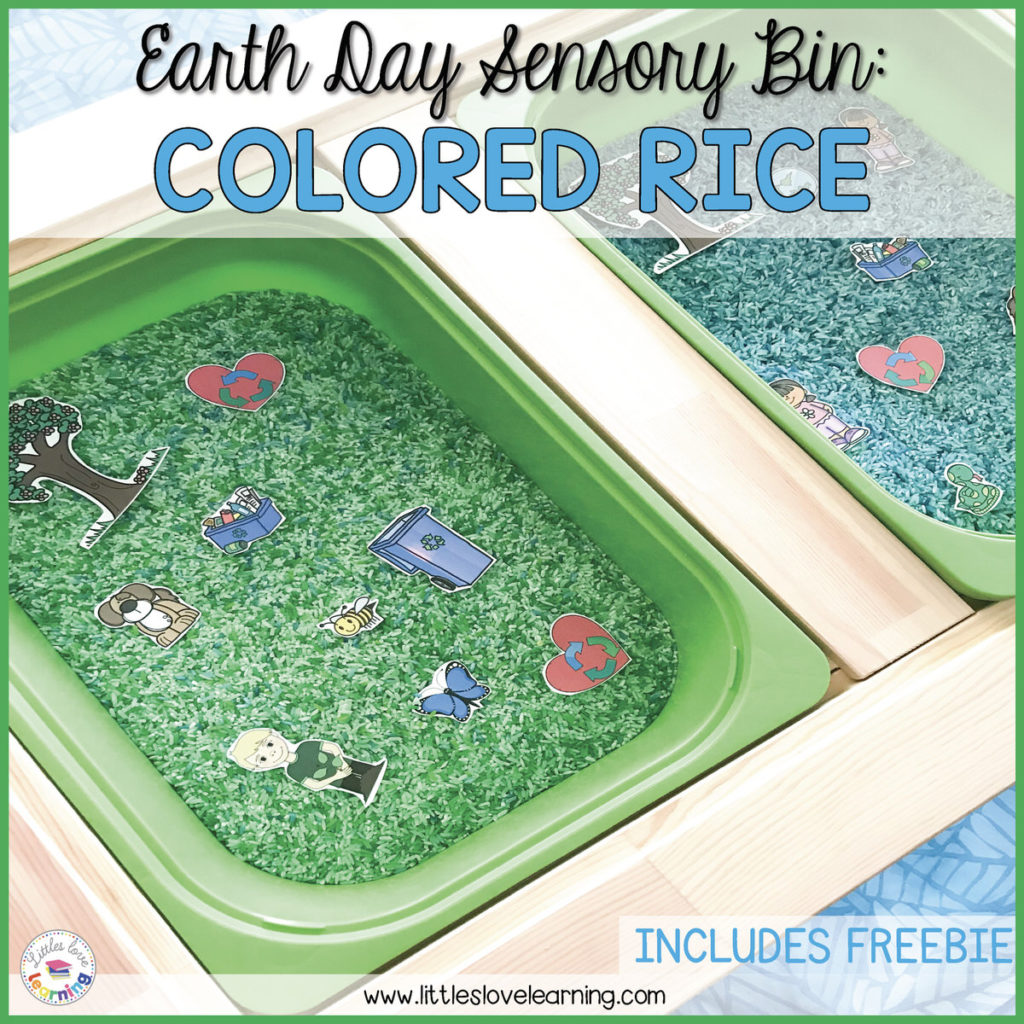 The Easiest Earth Day Sensory Bin for Preschoolers (+ a FREEBIE!)