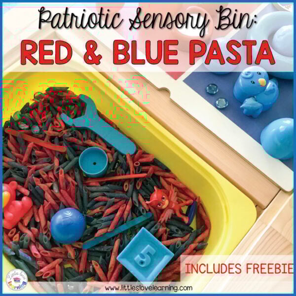 Easy & FUN 4th of July Sensory Bin for Preschool & Pre-K
