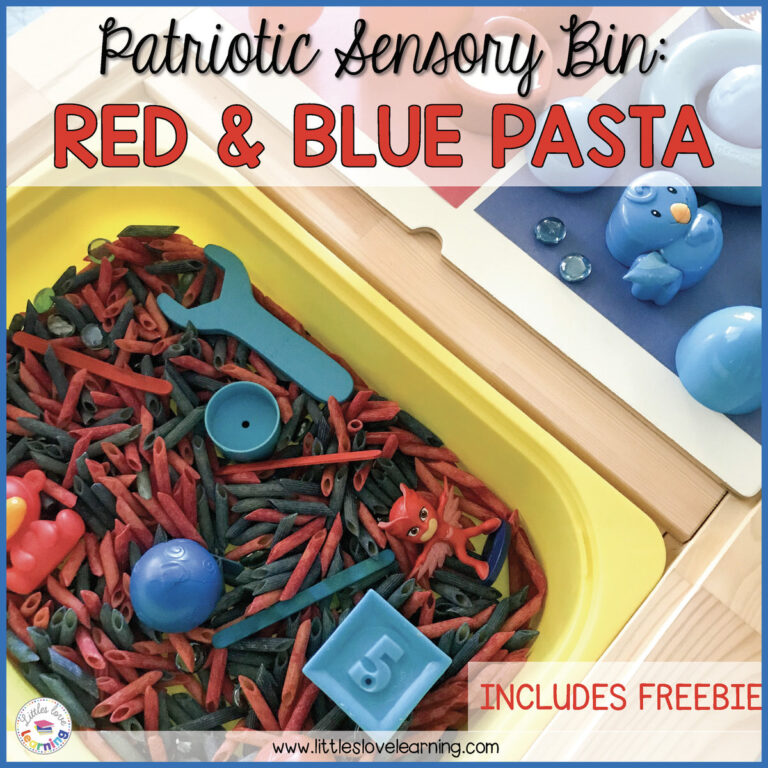 Easy & FUN 4th of July Sensory Bin for Preschool & Pre-K