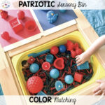 Easy & FUN 4th of July Sensory Bin for Preschool & Pre-K