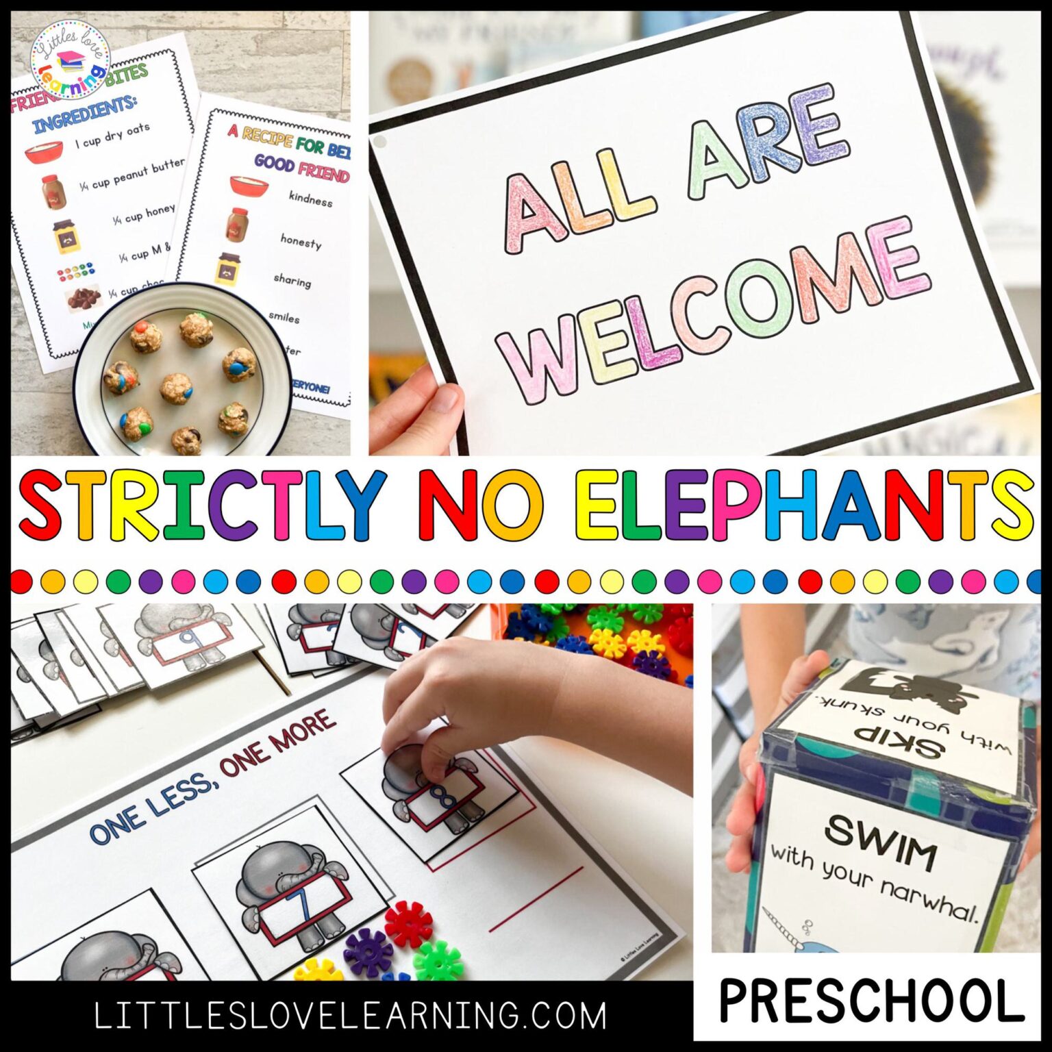 Strictly No Elephants Activities for Preschool, Pre-K, Kindergarten