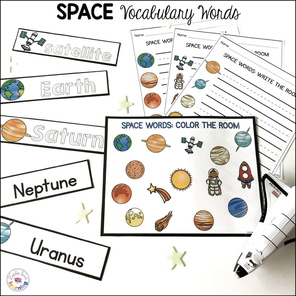Way Out In Space Preschool Activity Pack (Math & Literacy Printables)