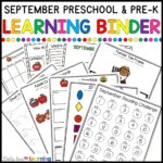 Printable Learning Binder for September (Preschool & Pre-K)