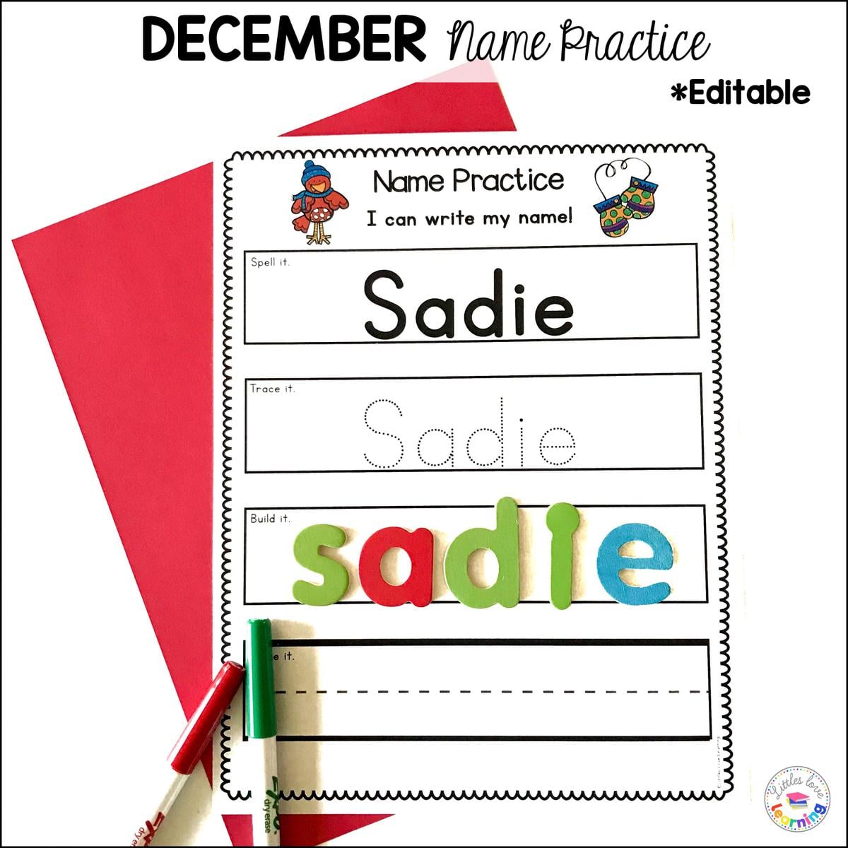Printable Learning Binder for December (Preschool & Pre-K)