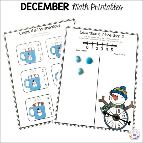 Printable Learning Binder for December (Preschool & Pre-K)