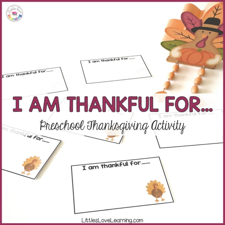 FREE November Gratitude Activity for Preschool and Pre-K