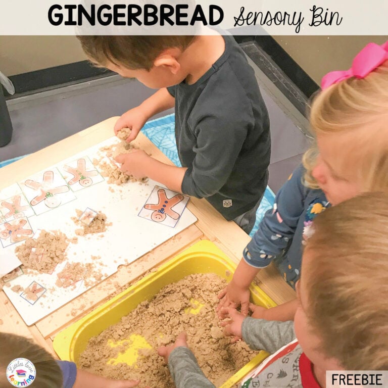 CHRISTMAS SENSORY BIN IDEA: GINGERBREAD SENSORY BIN - Littles Love Learning