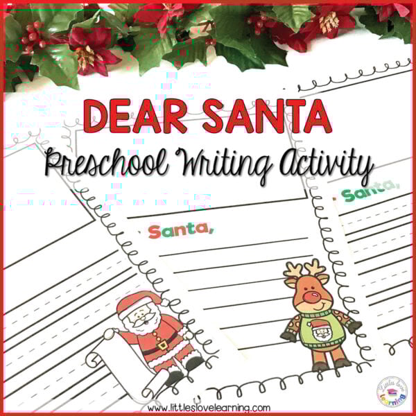 FREE Dear Santa Letter Template (Printable) for Preschool & Kindergarten