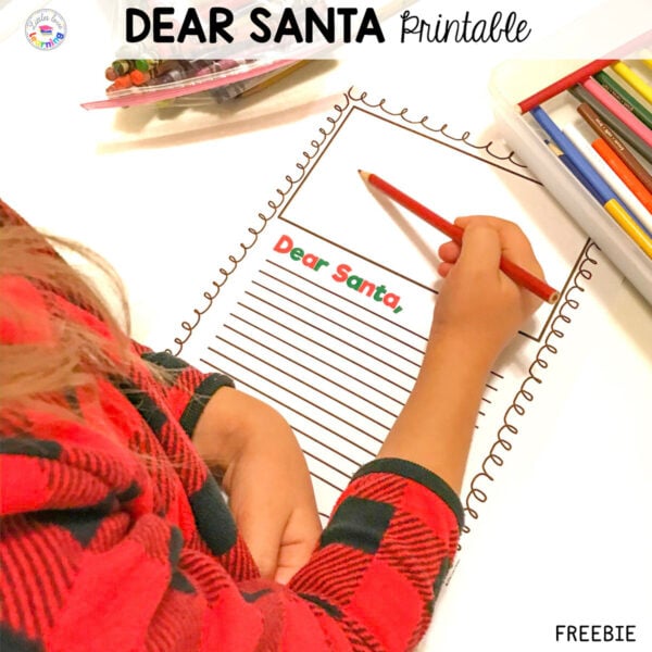 FREE Dear Santa Letter Template (Printable) for Preschool & Kindergarten