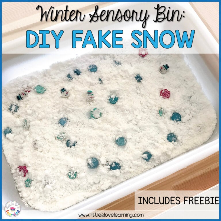 2 Ingredient Fake Snow Recipe for Sensory Play That's Actually Cold!
