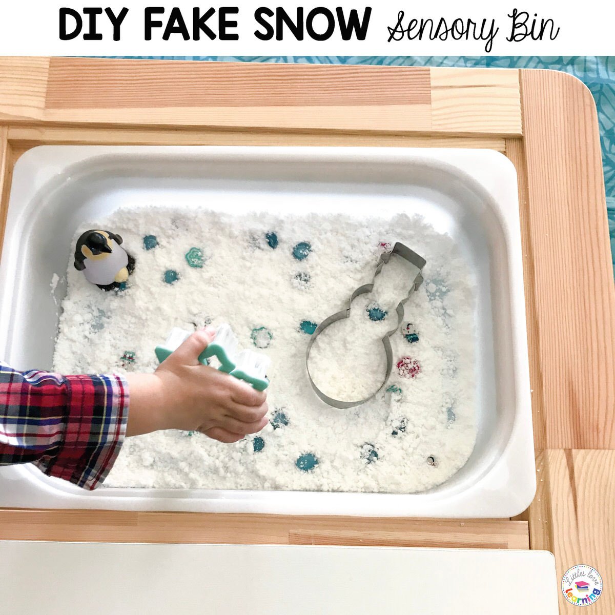 2 Ingredient Fake Snow Recipe for Sensory Play That's Actually Cold!