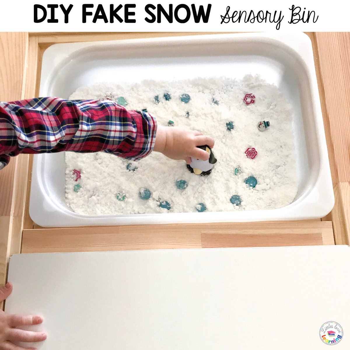 2 Ingredient Fake Snow Recipe for Sensory Play That's Actually Cold!