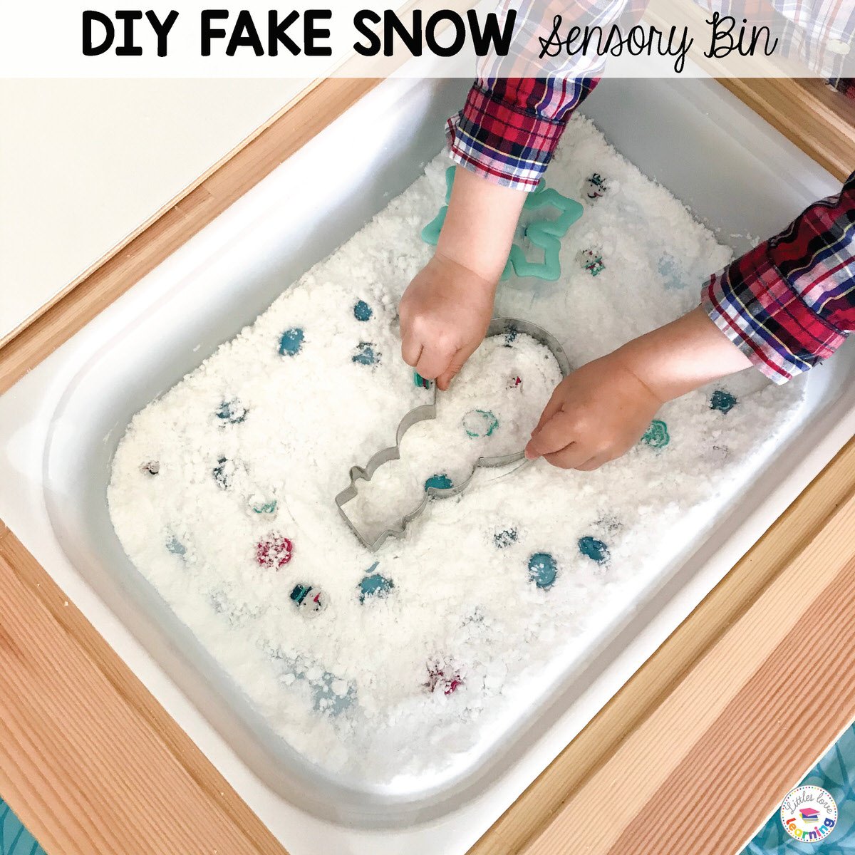 2 Ingredient Fake Snow Recipe for Sensory Play That's Actually Cold!