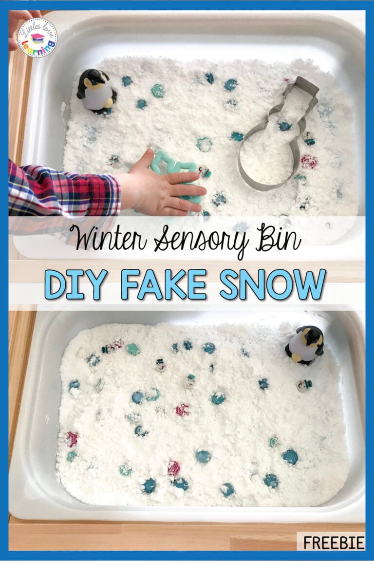 2 Ingredient Fake Snow Recipe for Sensory Play That's Actually Cold!