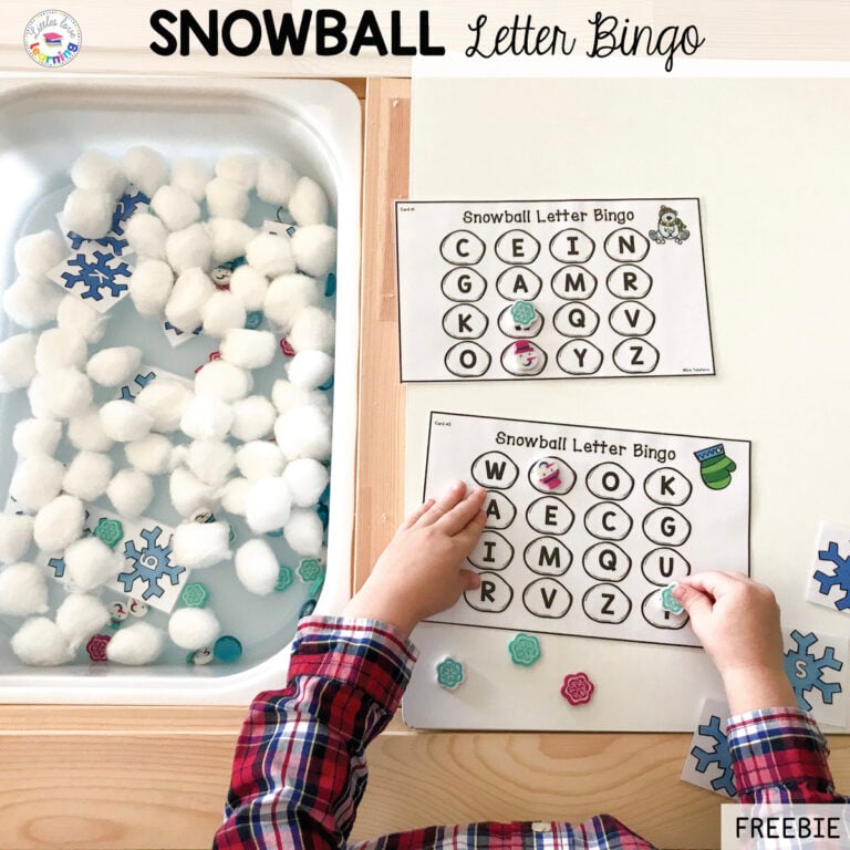 4 FREE Must-Have Winter Printables for Preschool (Math & Literacy)