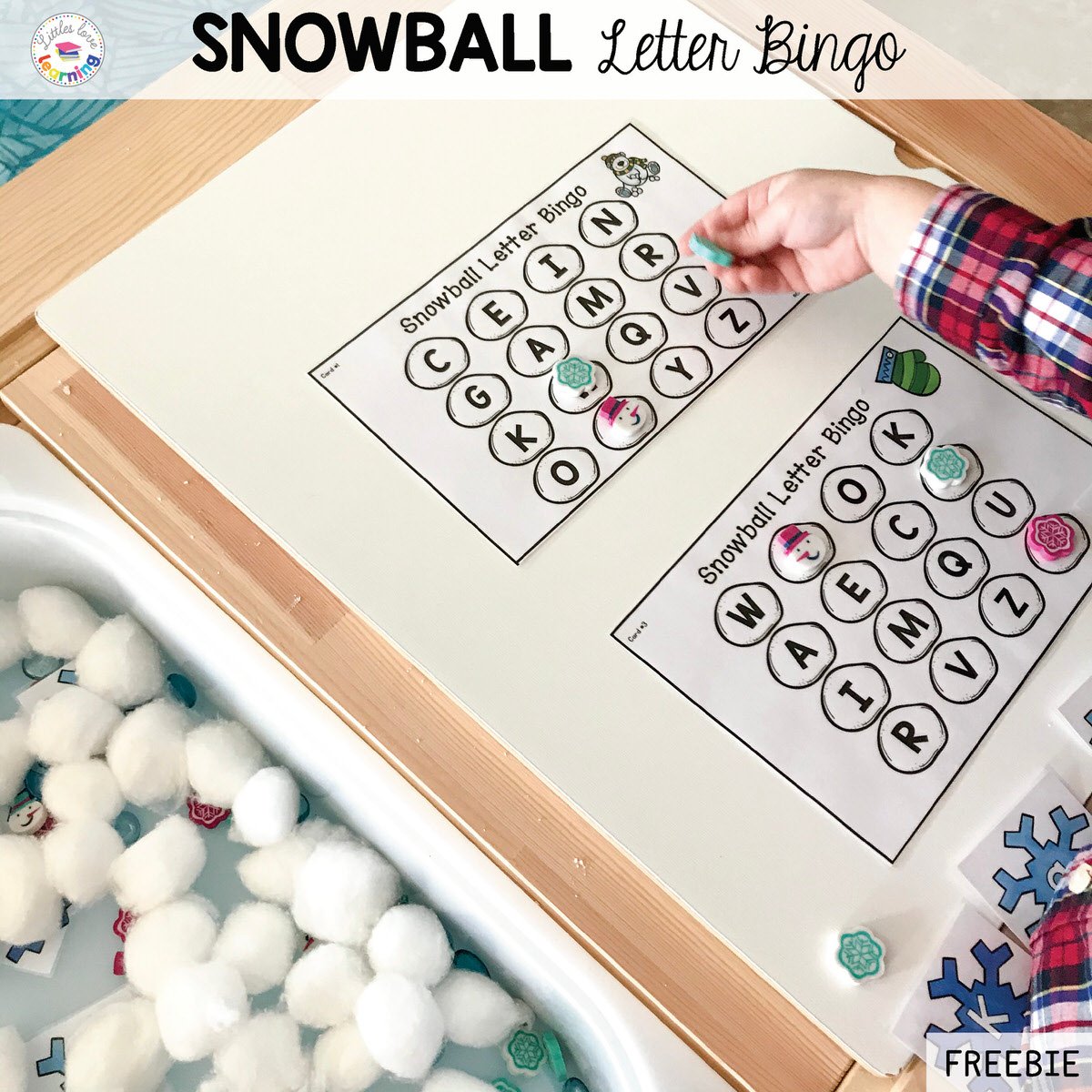 4 FREE Must-Have Winter Printables for Preschool (Math & Literacy)