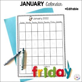Editable Monthly Calendars for Preschool & Kindergarten