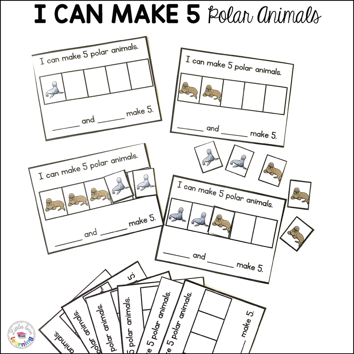 The MOST FUN Polar Habitats Activity Pack Math/Literacy Printables
