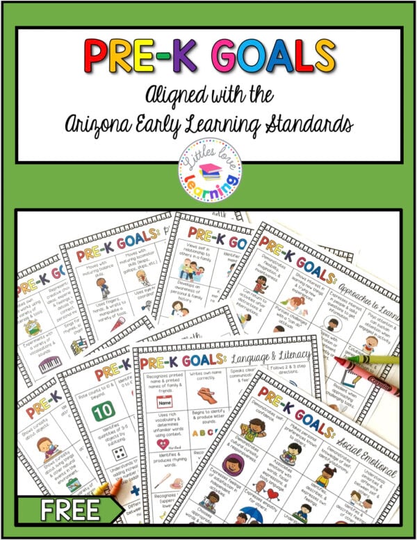 FREE Printable Pre-K Goals for Preschool Parents & Teachers
