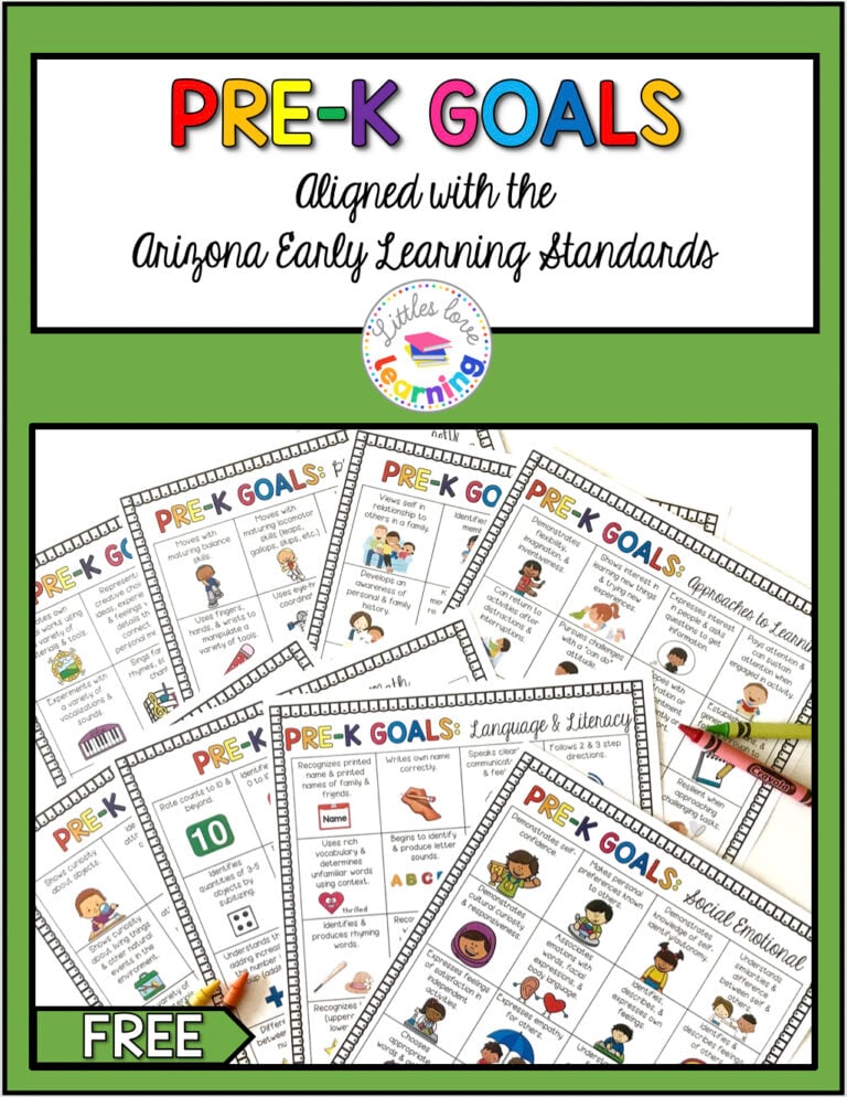 FREE Printable Pre-K Goals for Preschool Parents & Teachers