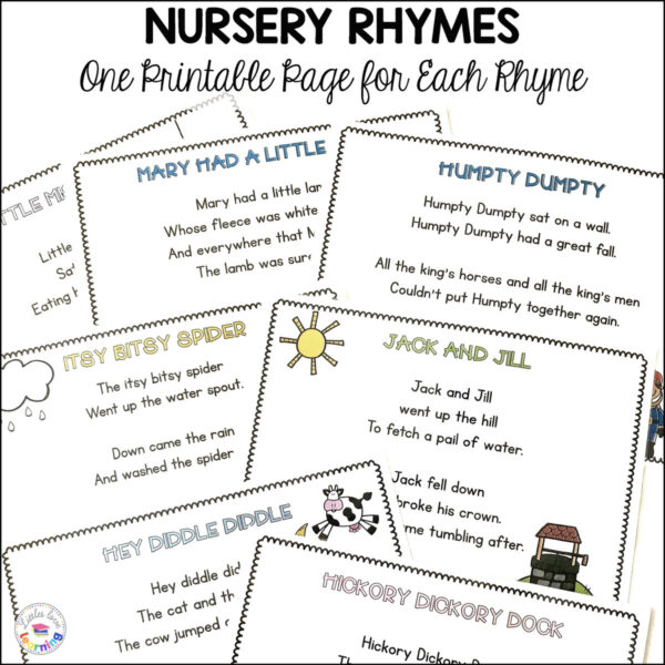 The Most Fun Nursery Rhymes Printables for Preschool (Math & Literacy)