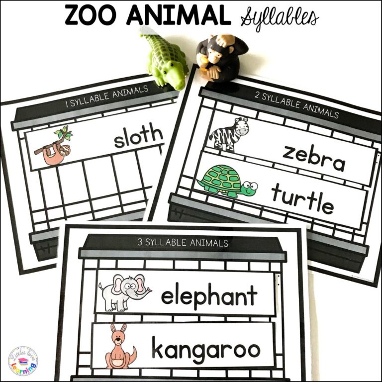WILD Zoo Animal Preschool & Pre-K Math & Literacy Printables