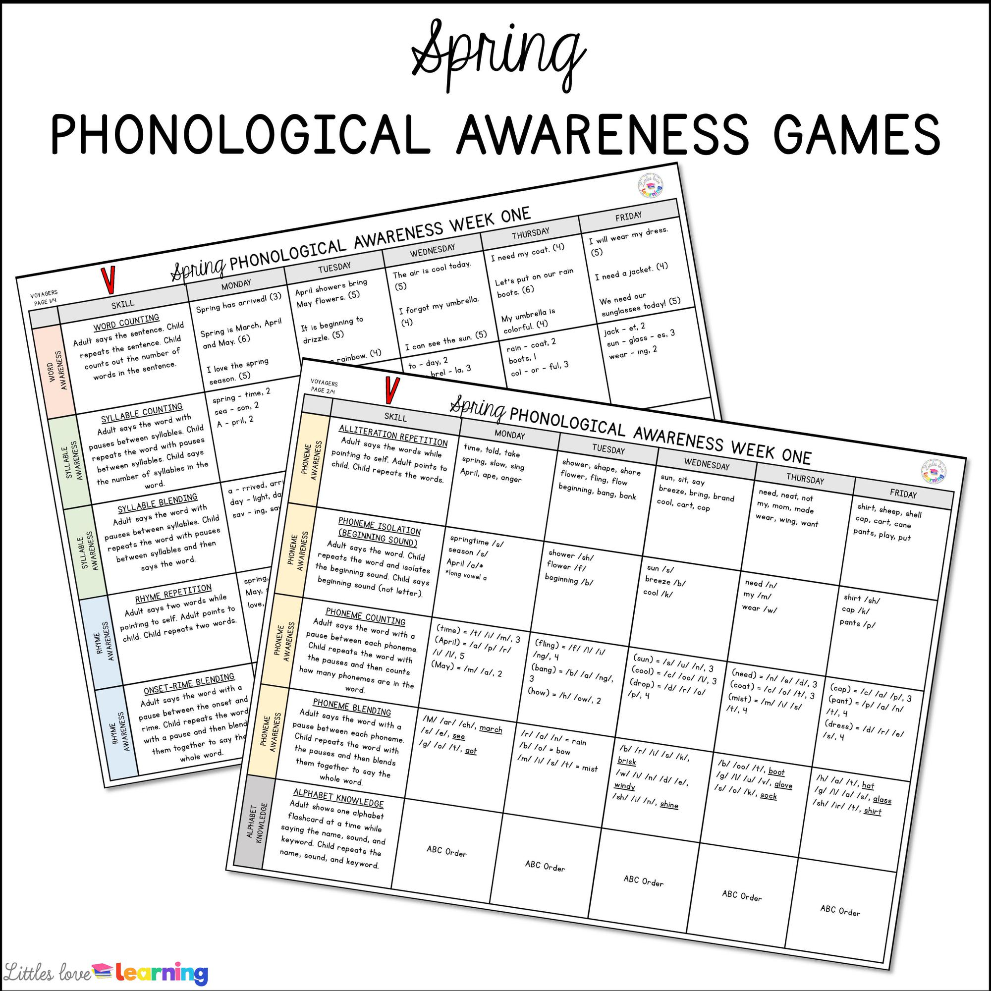 Math & Literacy Spring Preschool Activities