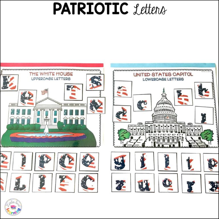 Amazing America Patriotic Preschool Printables (Math & Literacy)