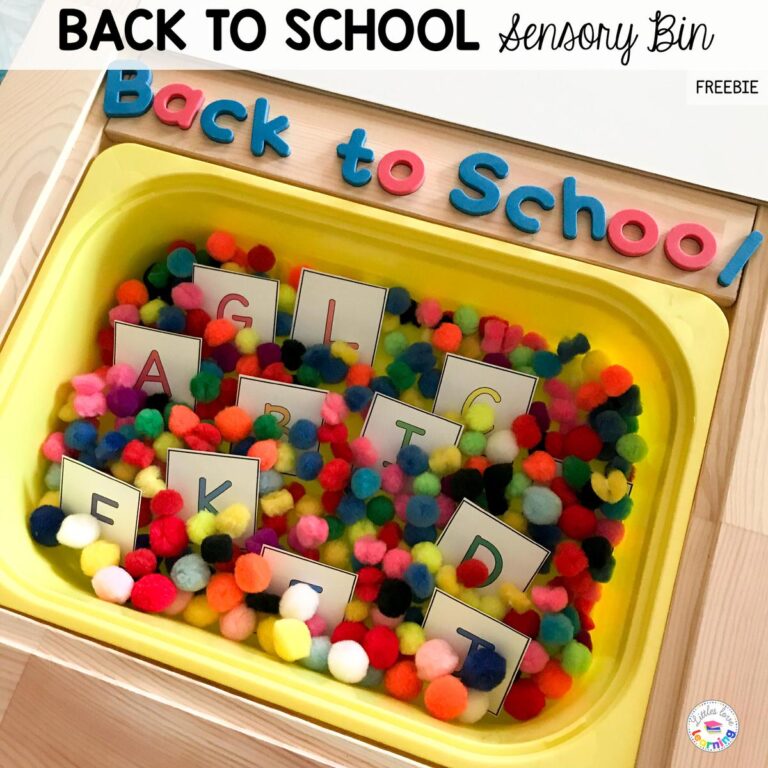The Easiest Back to School Sensory Bin for Preschool and Pre-K