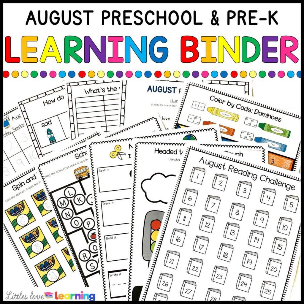 Yearlong Preschool Learning Binder Bundle for Circle Time