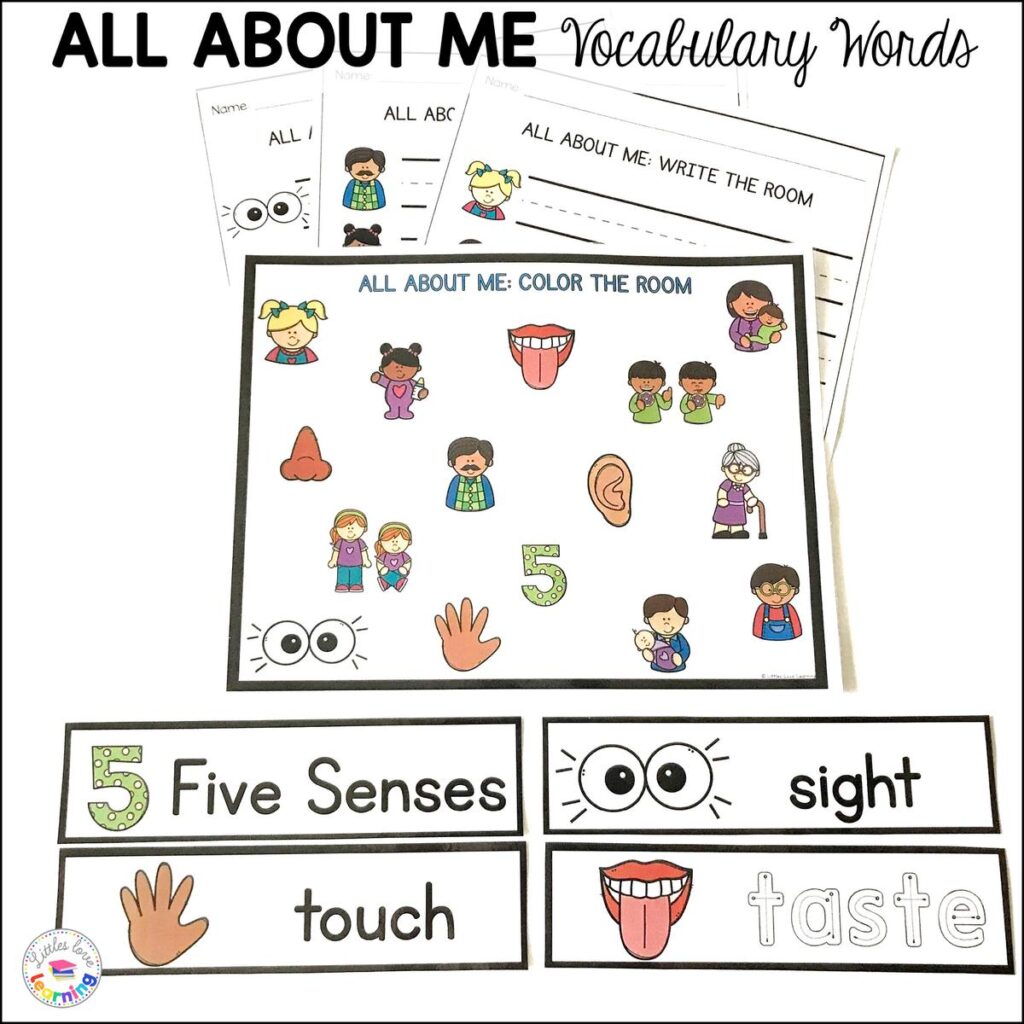 All About Me Preschool & Pre-K Math & Literacy Printables