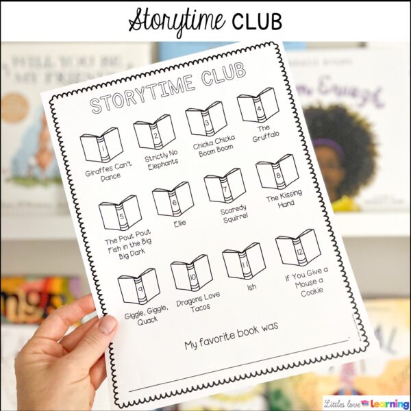 Storytime Book Club for Preschool, Pre-K, and Kindergarten