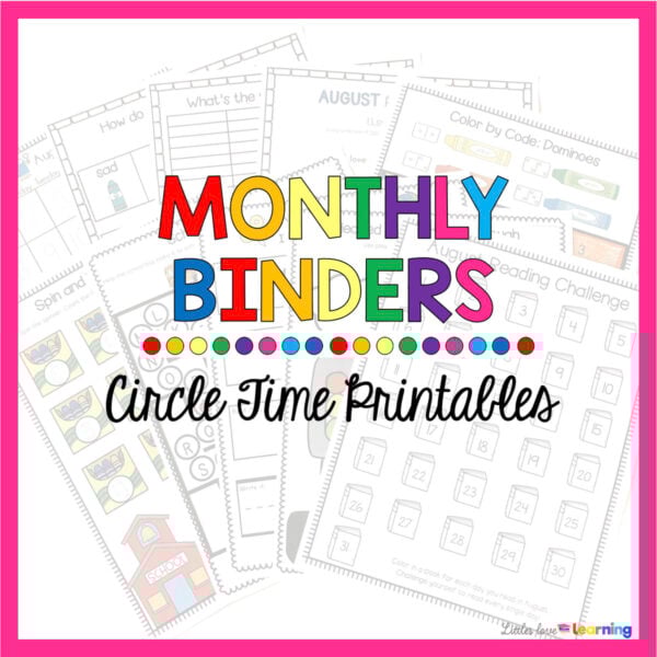Kindergarten & Preschool Circle Time Printables (No Prep)