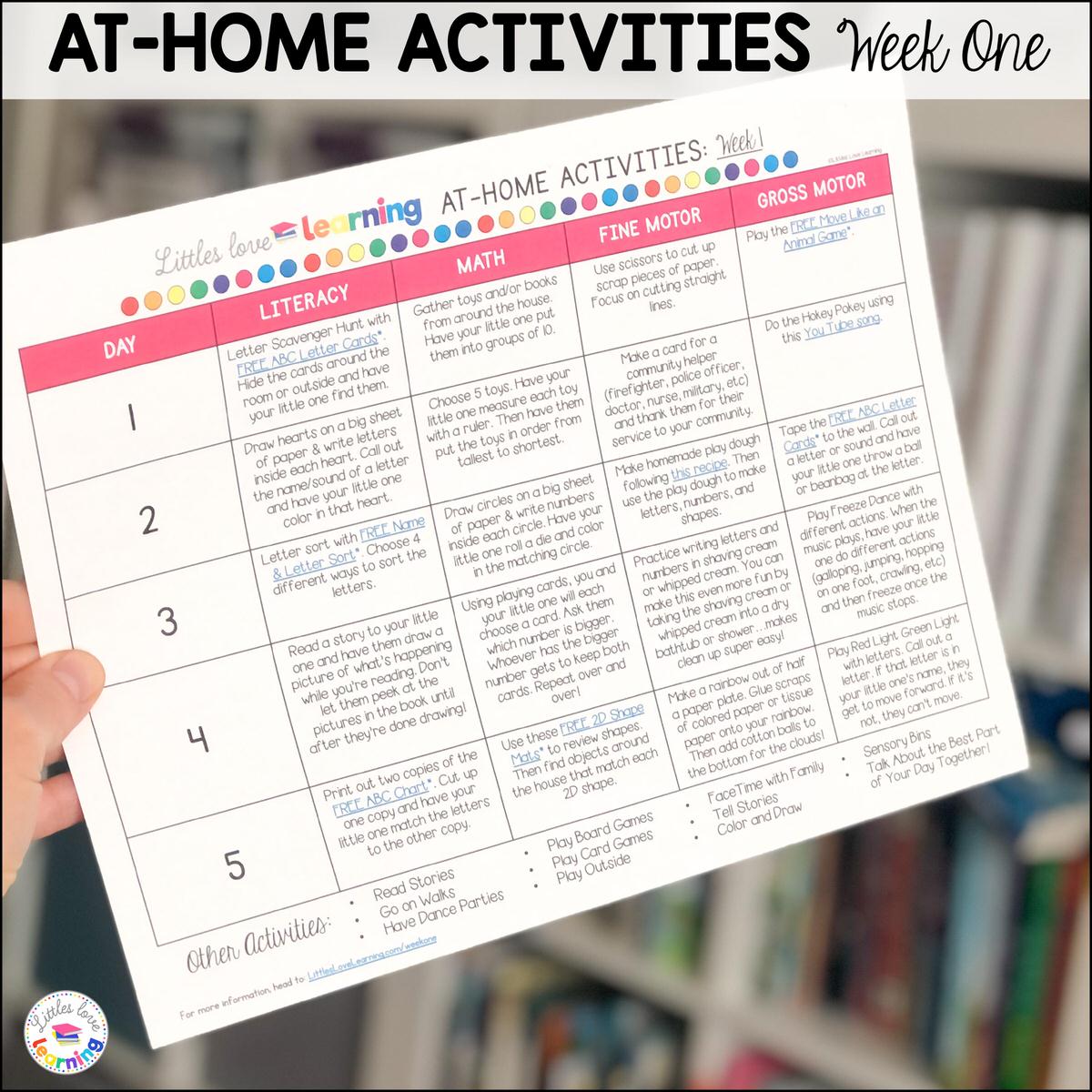 At-Home Activities (160 Low Prep Ideas) for Preschool & Pre-K