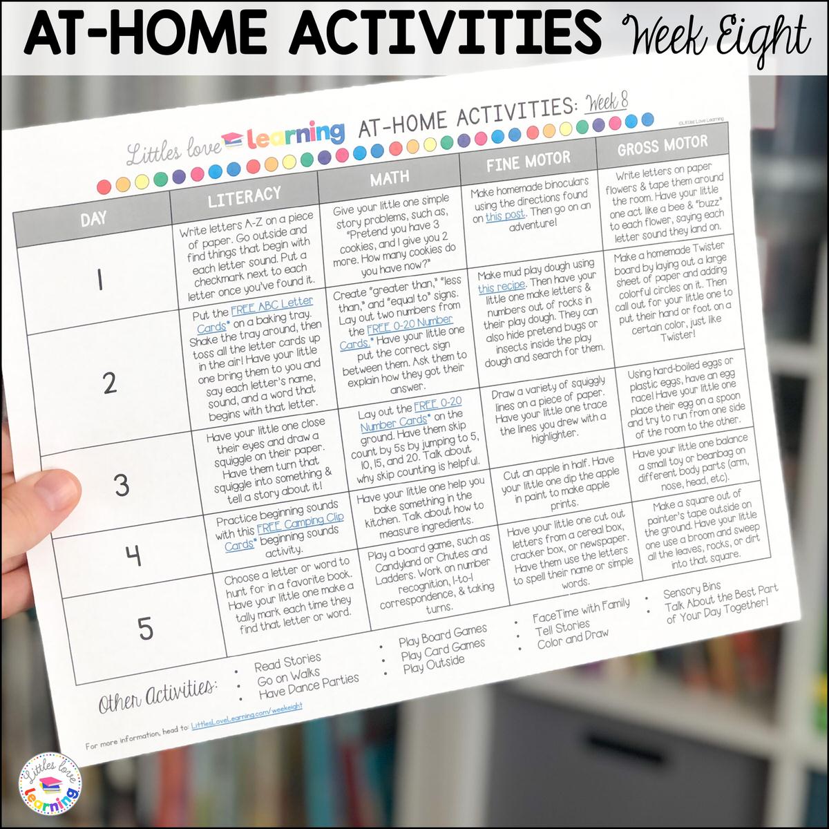 20 FREE Learning Activities For Parents of Preschoolers to Do at Home