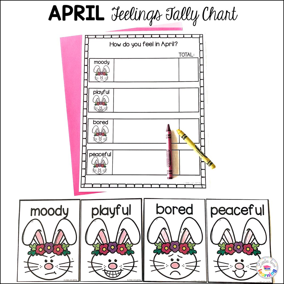 Monthly Feeling Cards & Tally Charts for Preschool & Kindergarten