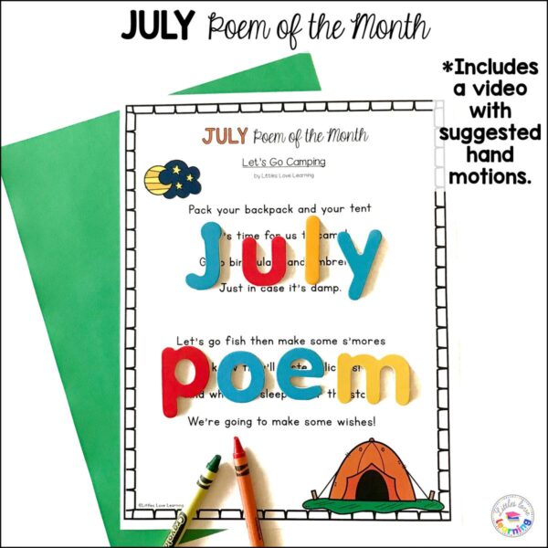 Printable Learning Pages for July (Preschool & Pre-K)