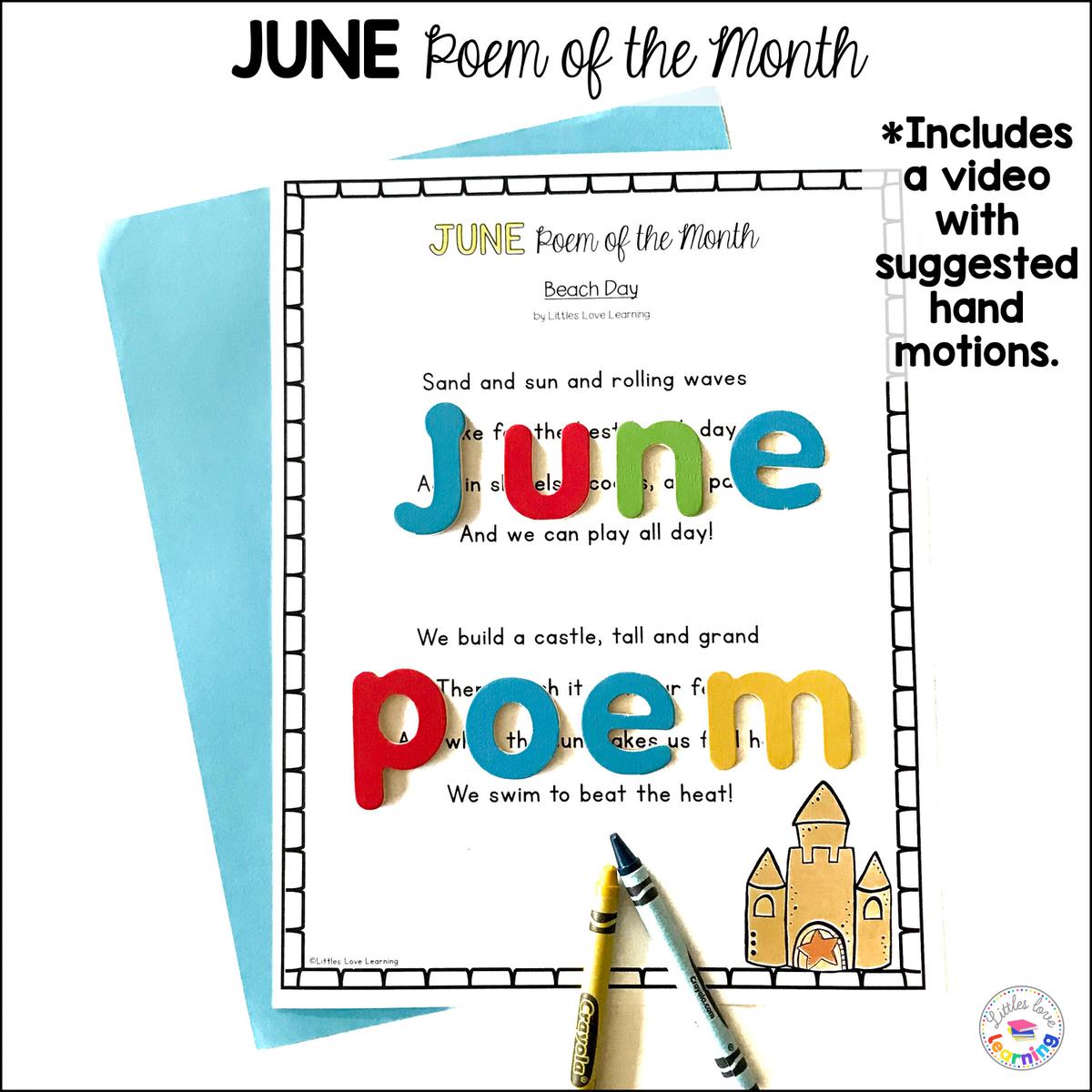 Printable Learning Pages for June (Preschool & Pre-K)