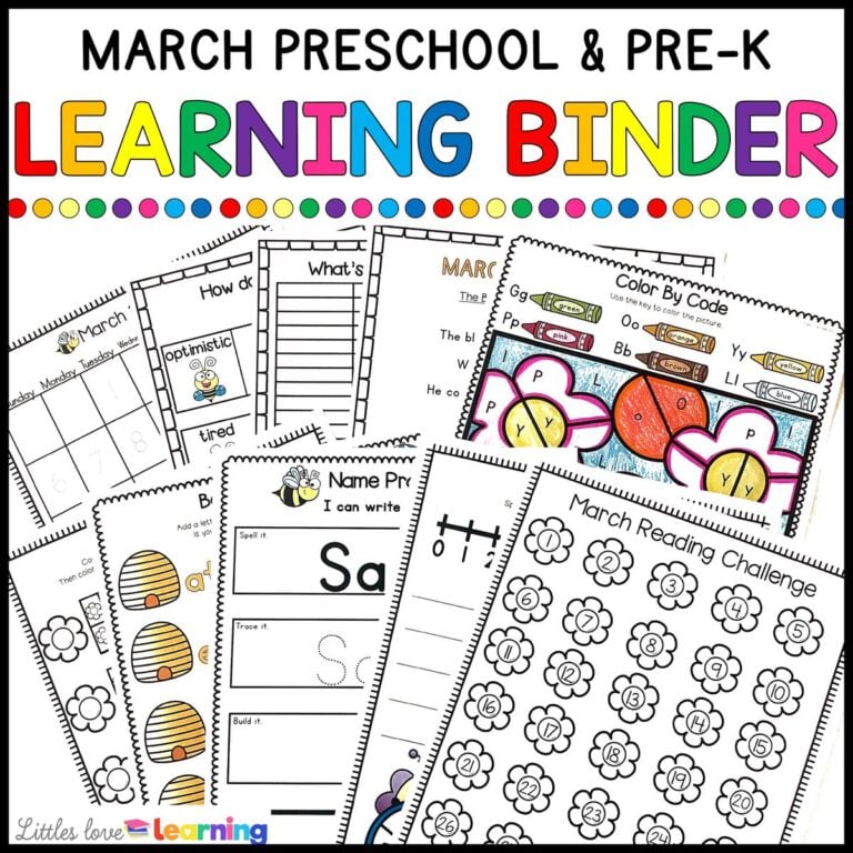 Yearlong Preschool Learning Binder Bundle for Circle Time