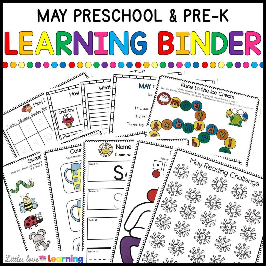 Yearlong Preschool Learning Binder Bundle for Circle Time