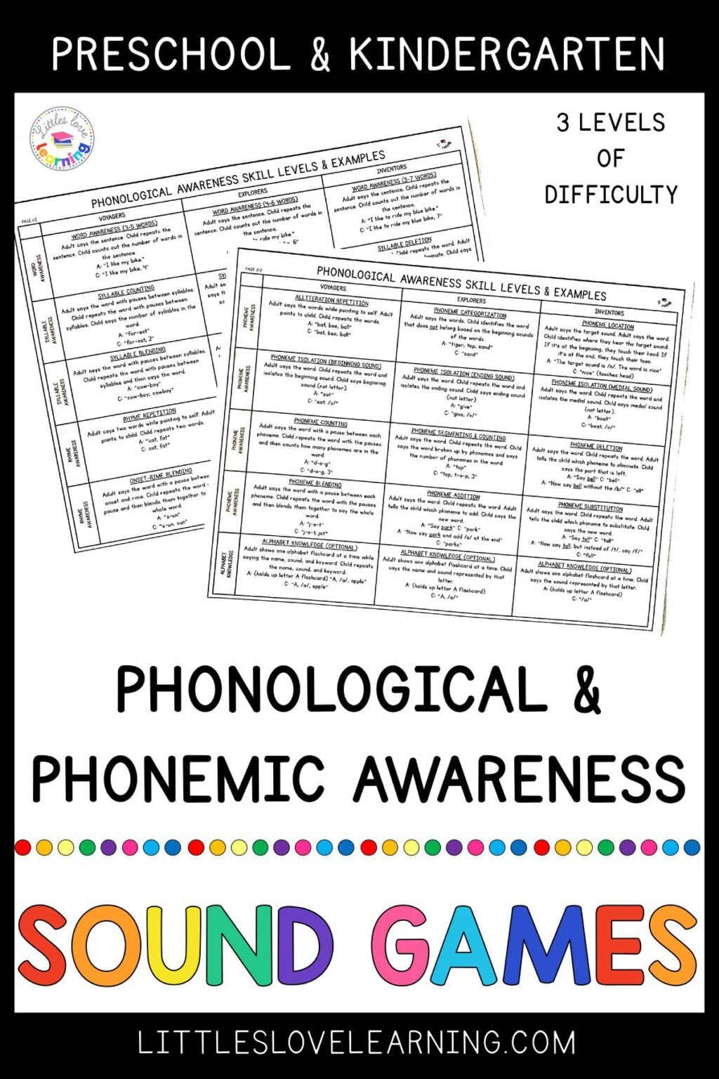 Fun Phonological & Phonemic Awareness Games for Preschool