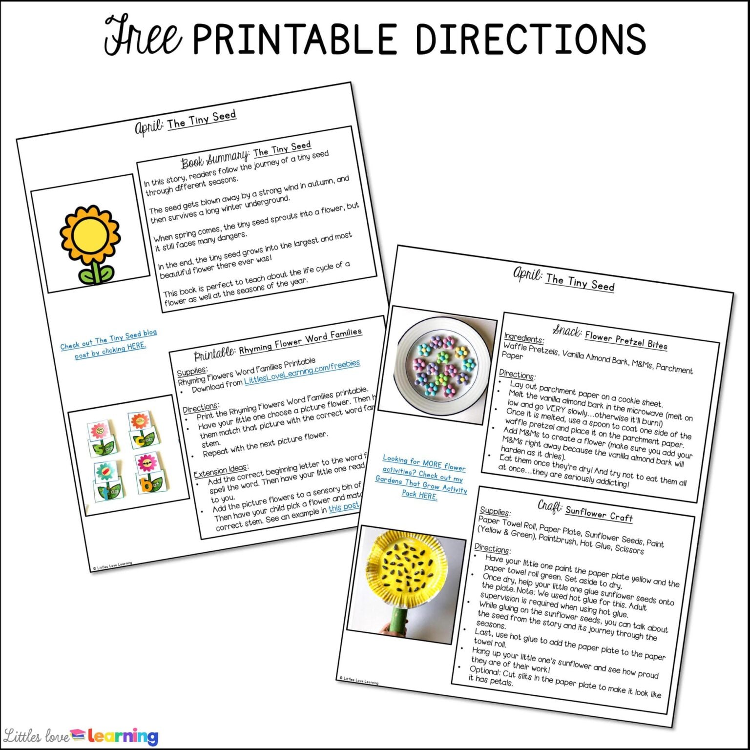 The Tiny Seed Activities for Preschool and Kinder + Freebie