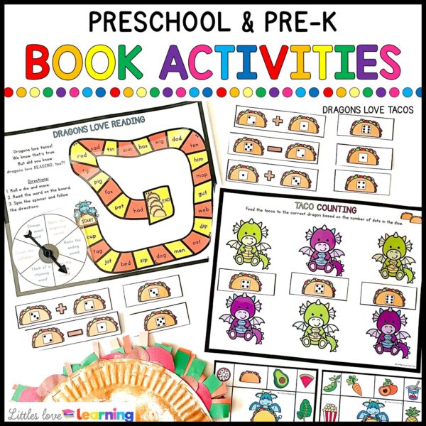 Dragons Love Tacos Book Activities for Preschool and Pre-K