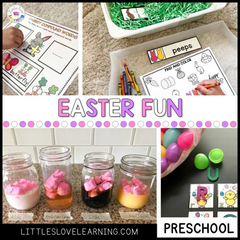 "Hoppy" Easter Preschool Activities for Math & Literacy!